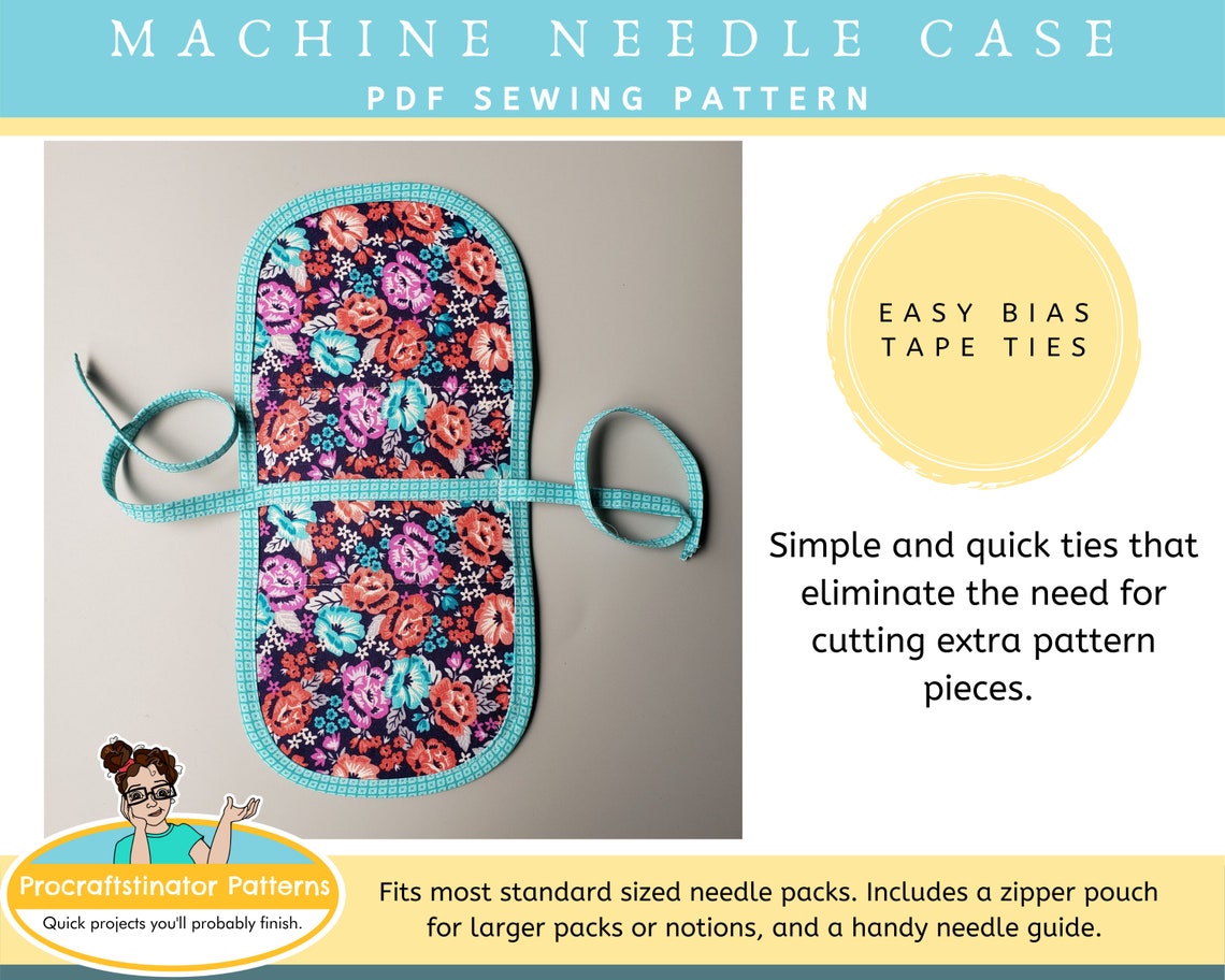 Machine Needle Case Sewing Pattern PDF With Size Guide (printable) - Etsy