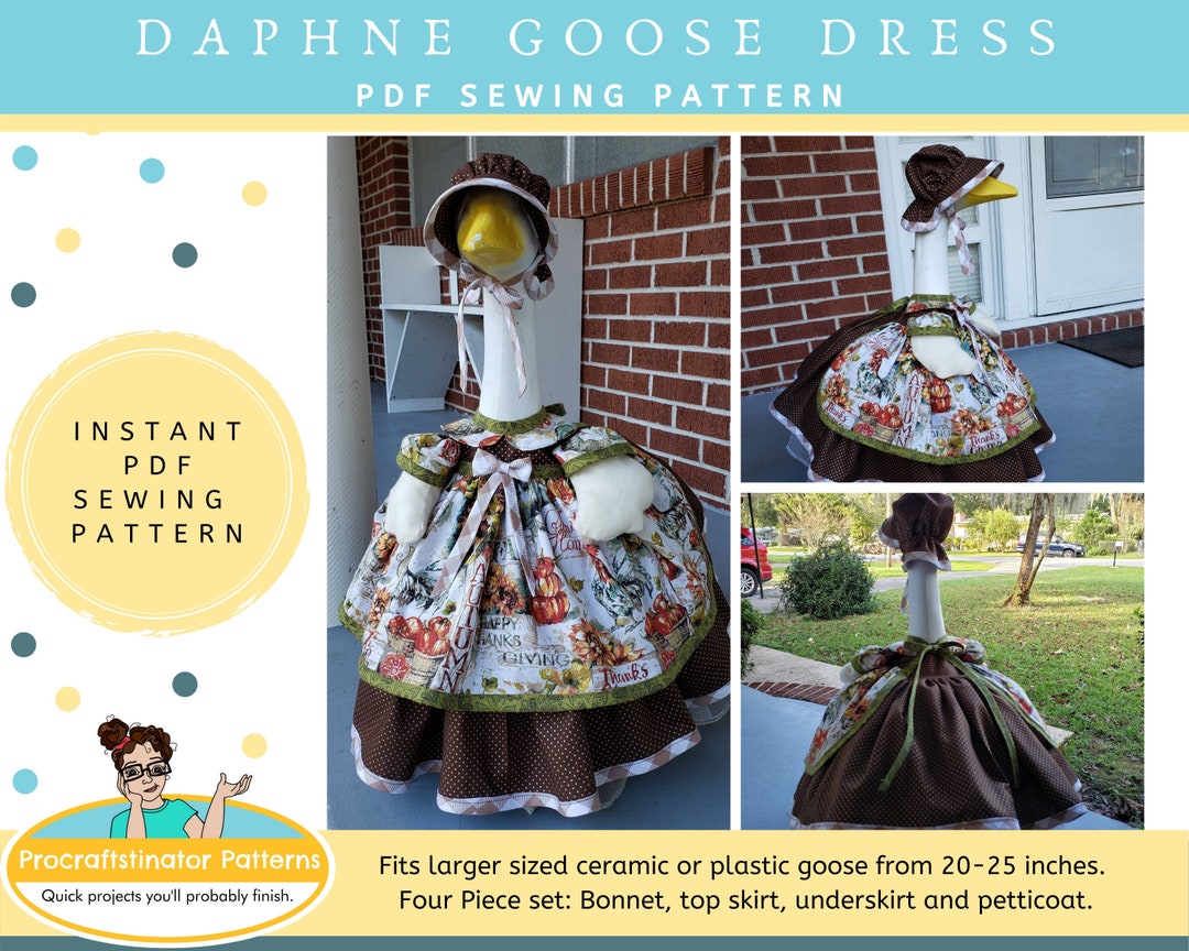 PDF Téléchargement instantané, Patron de couture Daphne Goose Dress ...