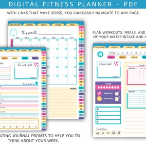 Digital Fitness, Workout, Exercise, Weight Loss Planner for Goodnotes ...