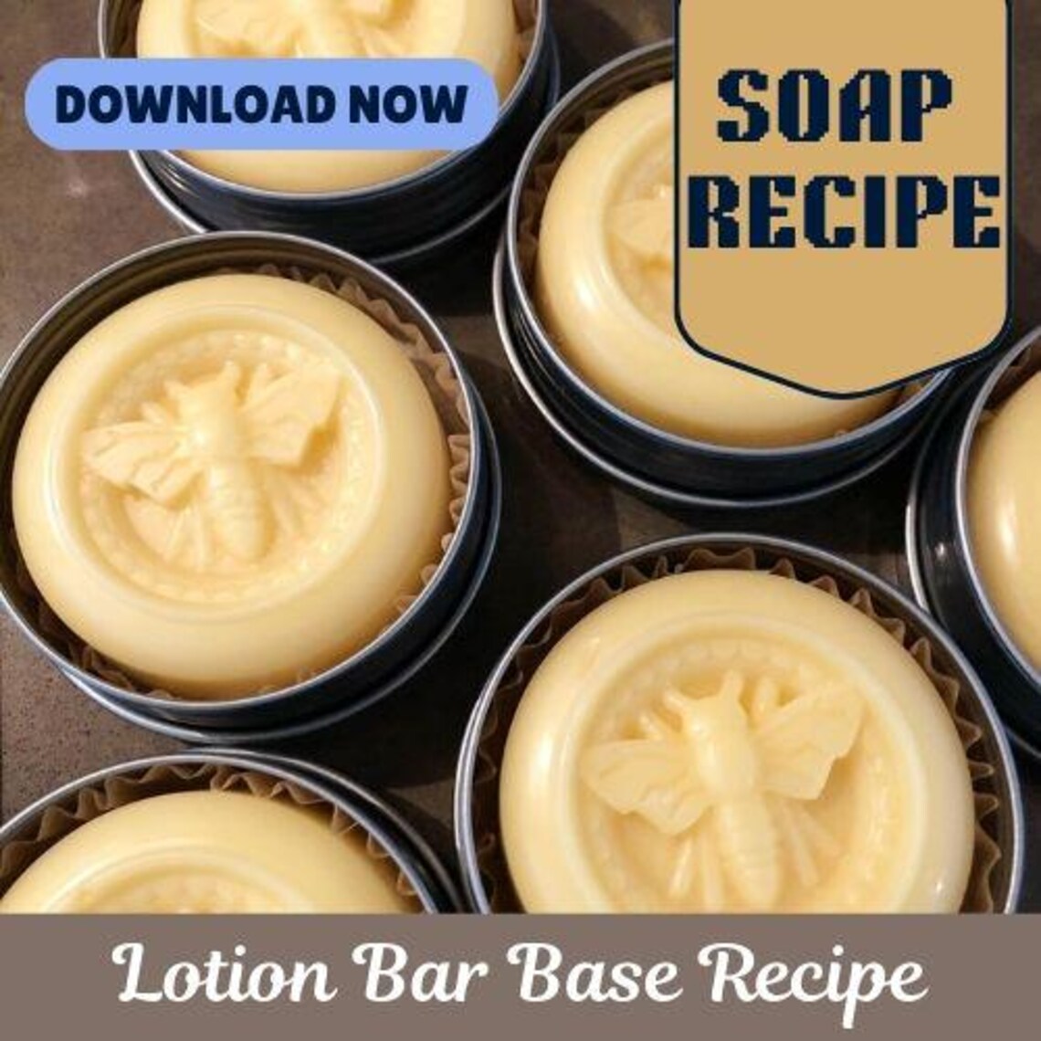 Natural Lotion Bar Base Recipe DIY With Shea Butter & Beeswax for Dry ...