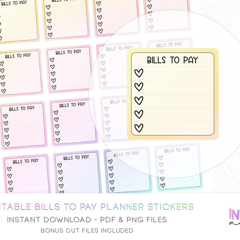 Bill Pay Stickers - Etsy