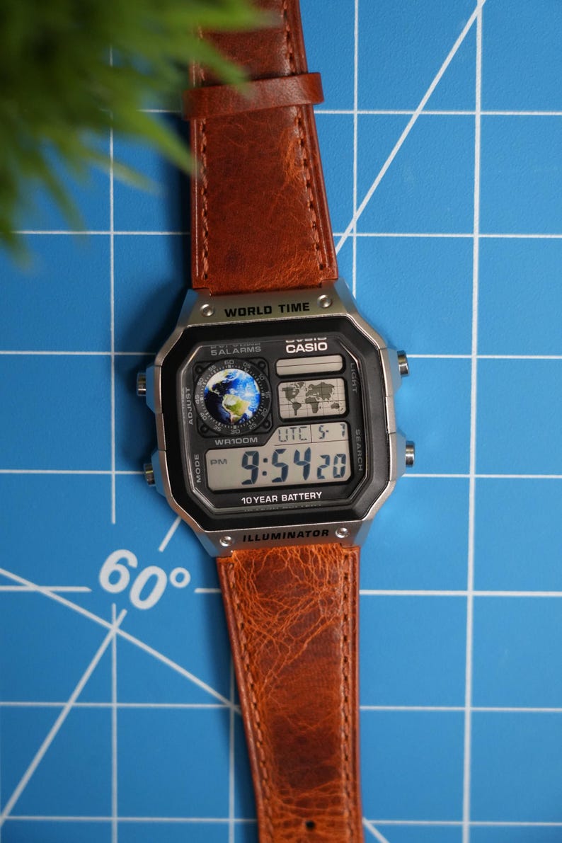 Pale Blue Dot - Casio Royale (AE1200) Custom Digital World Time Watch ...