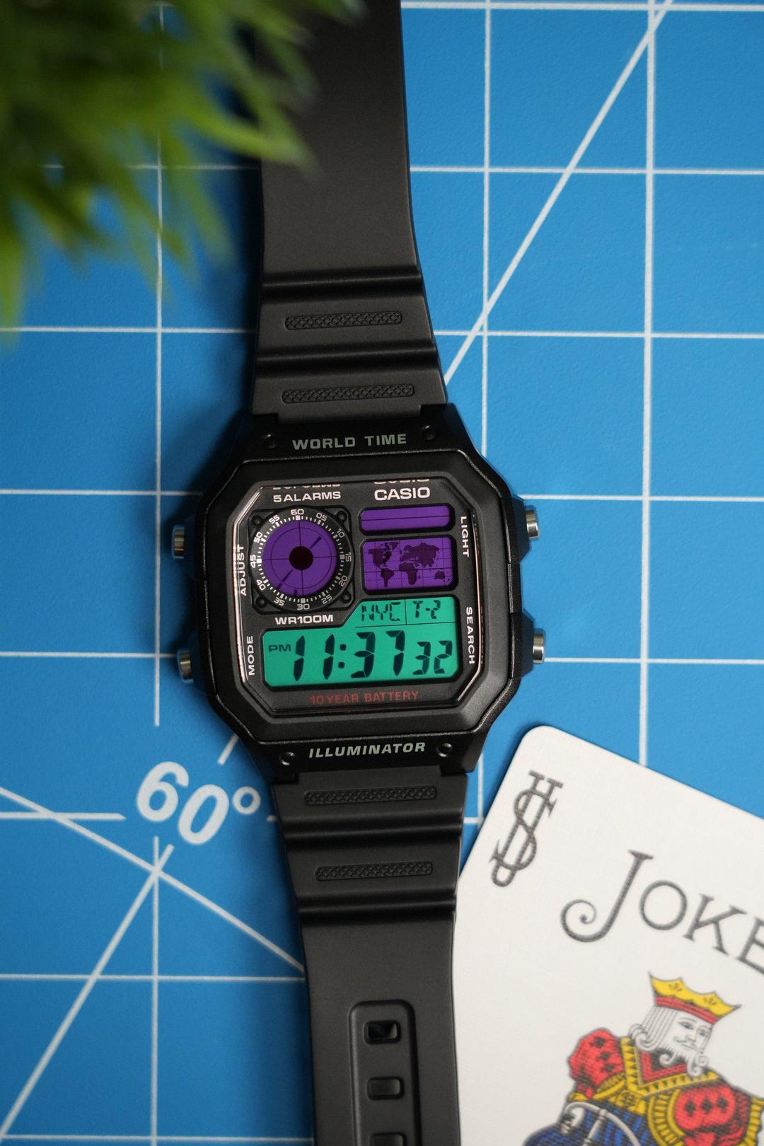 The Joker - Casio Royale (AE1200) Custom Digital World Time Watch Mod ...