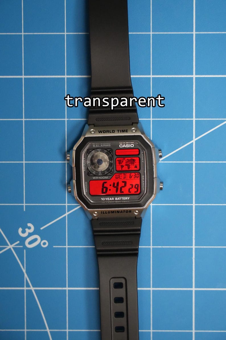 Moon Decals for Casio Royale AE1200, Watch Mod Parts, DIY Digital Watch ...