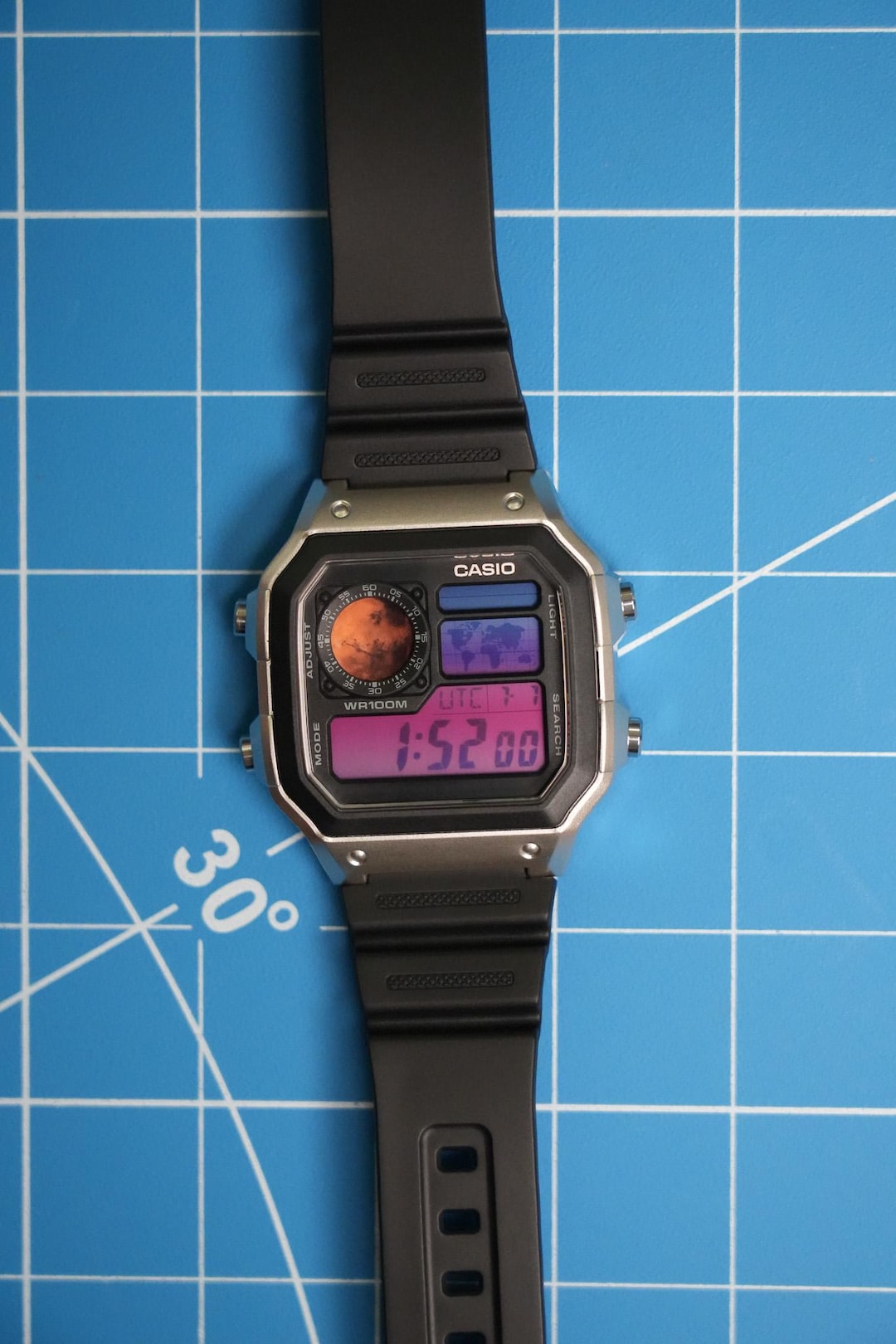 Starship - Casio Royale (AE1200) Custom Digital World Time Watch Mod ...