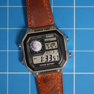 Moonphase - Casio Royale (AE1200) Custom Digital World Time Watch Mod ...