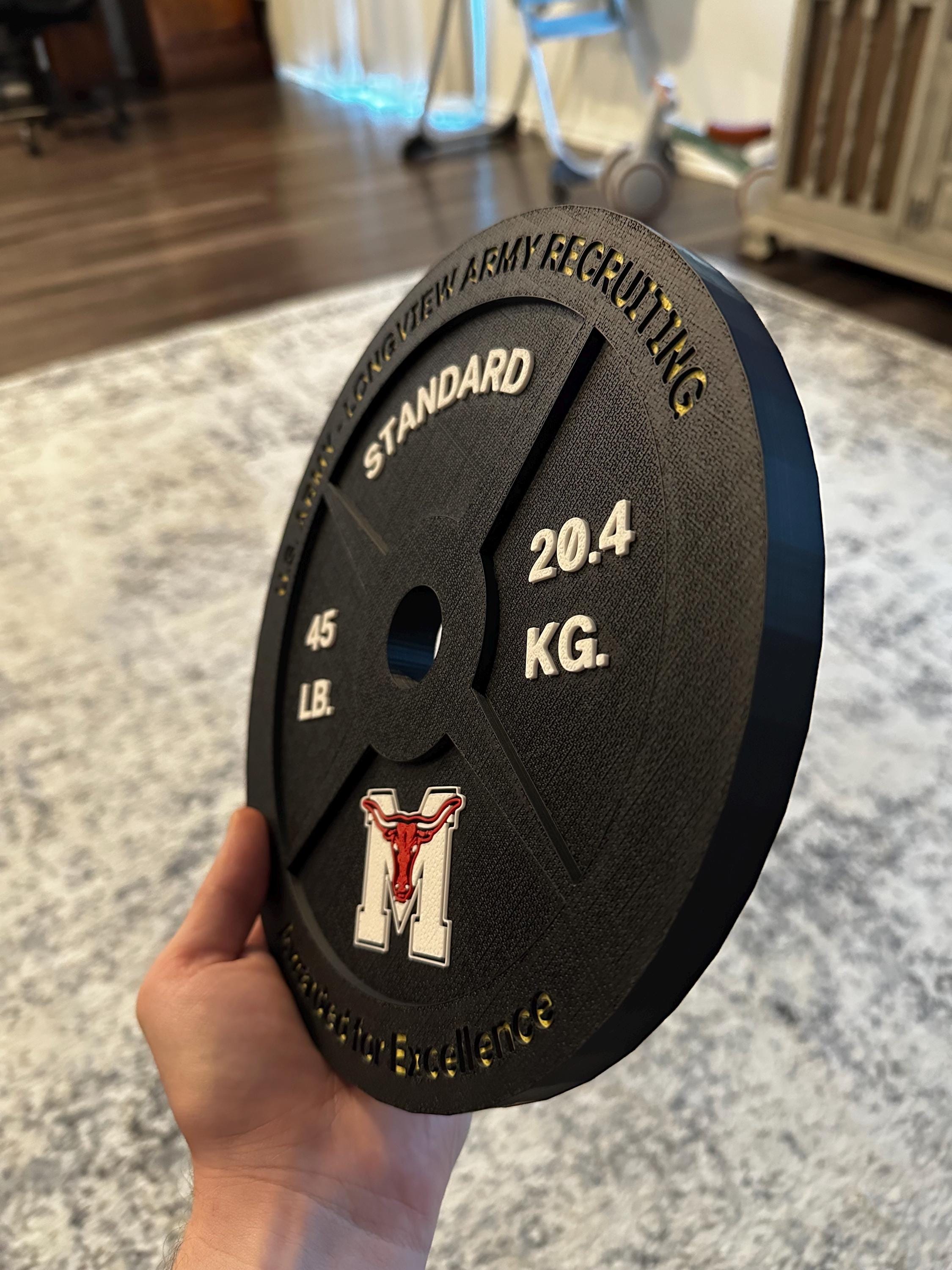 Custom Weight Plate Trophy: 3D Printed Mini Gym Award - Etsy