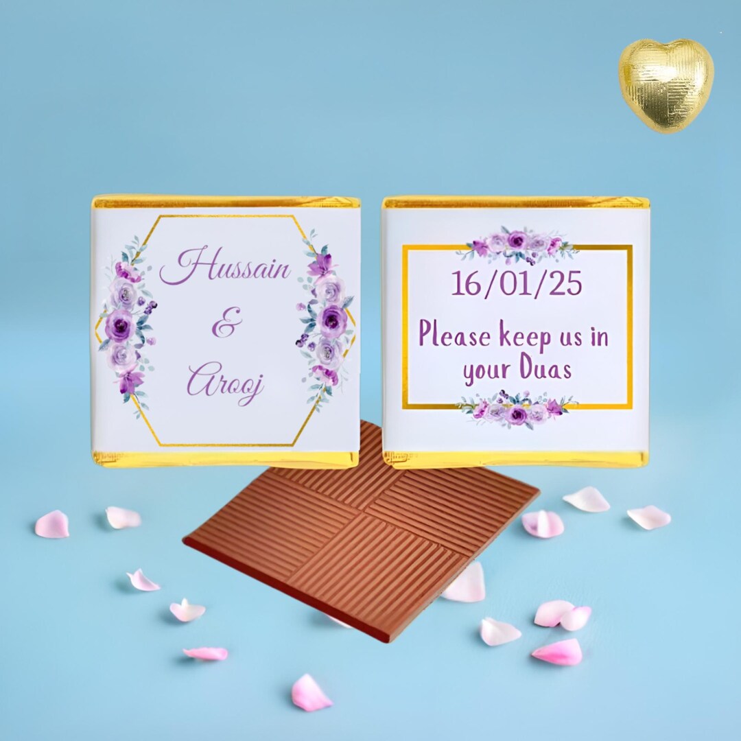 Chocolate Wedding Favours for Guest Table Decor Ideas Personalised ...