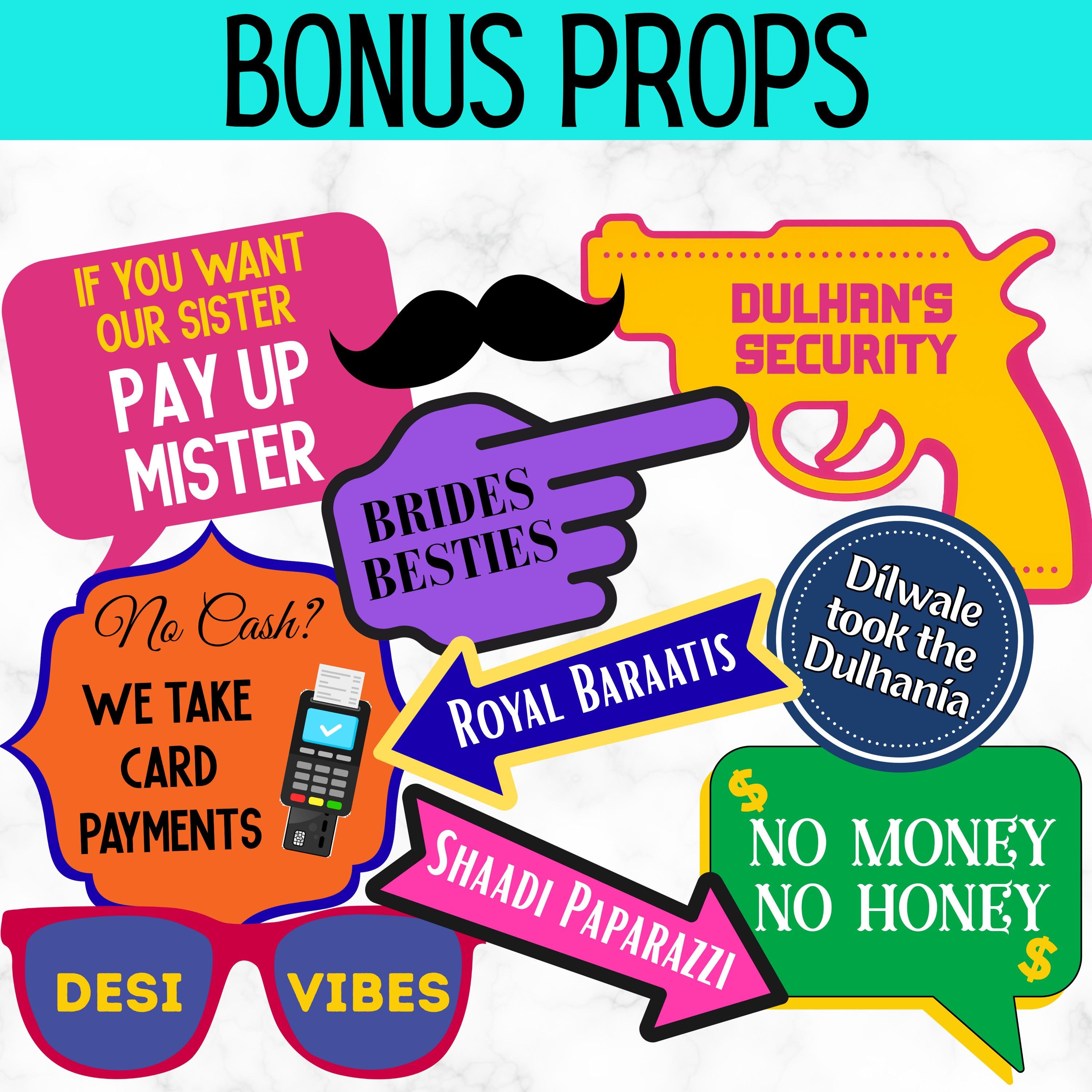 Desi Wedding Props Sign | Dholki Sangeet Mehndi Decoration | Bollywood ...