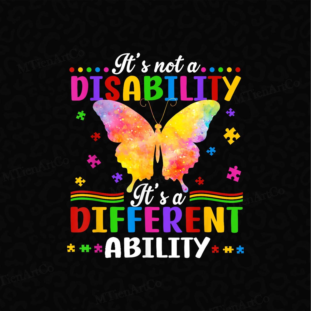 Autism Awareness Png, It's Not A Disability It's A Different Ability ...