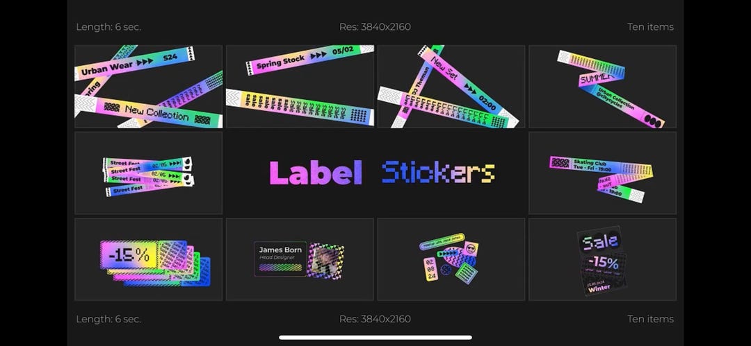 Label Stickers | After Effects Template | Animated Labels & Stickers ...