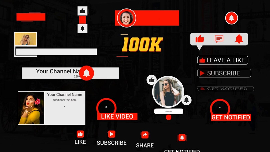 Modern Youtube Subscribe Titles After Effects Template | Animated ...