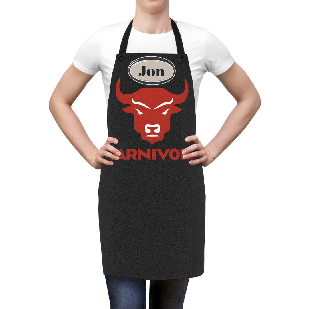 Red Steer CARNIVORE Personalized Apron | Meat Lovers, BBQ Parties ...