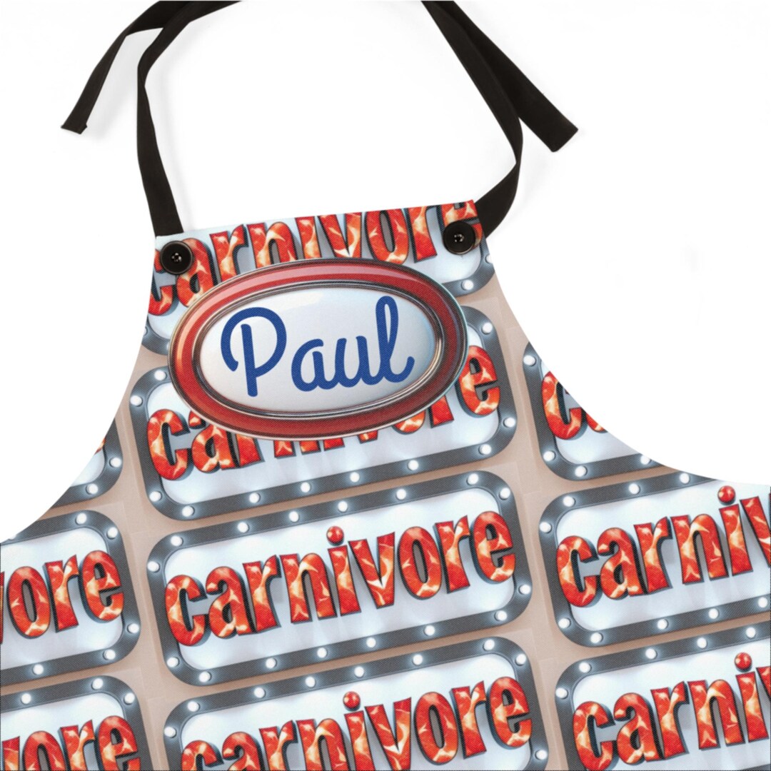 CARNIVORE Sign Personalized Apron | Meat Lovers, BBQ Parties, Cookouts ...