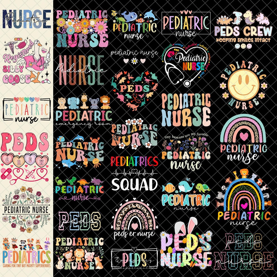 Pediatric Nurse Png Bundle, Peds Crew Png, Peds Nurse Png, Pediatrics ...