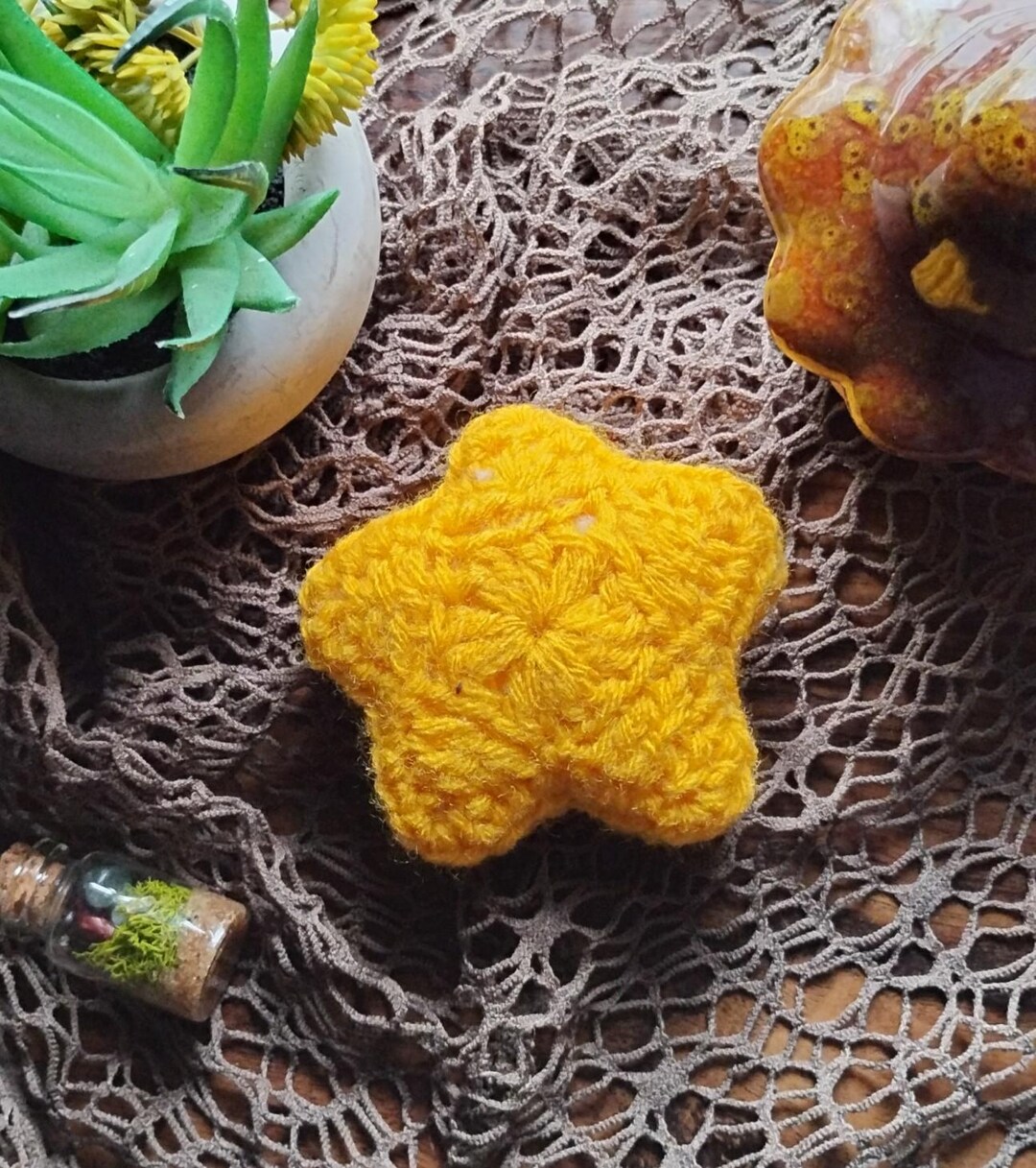 Mini Yellow Star Crochet Plushie - Etsy