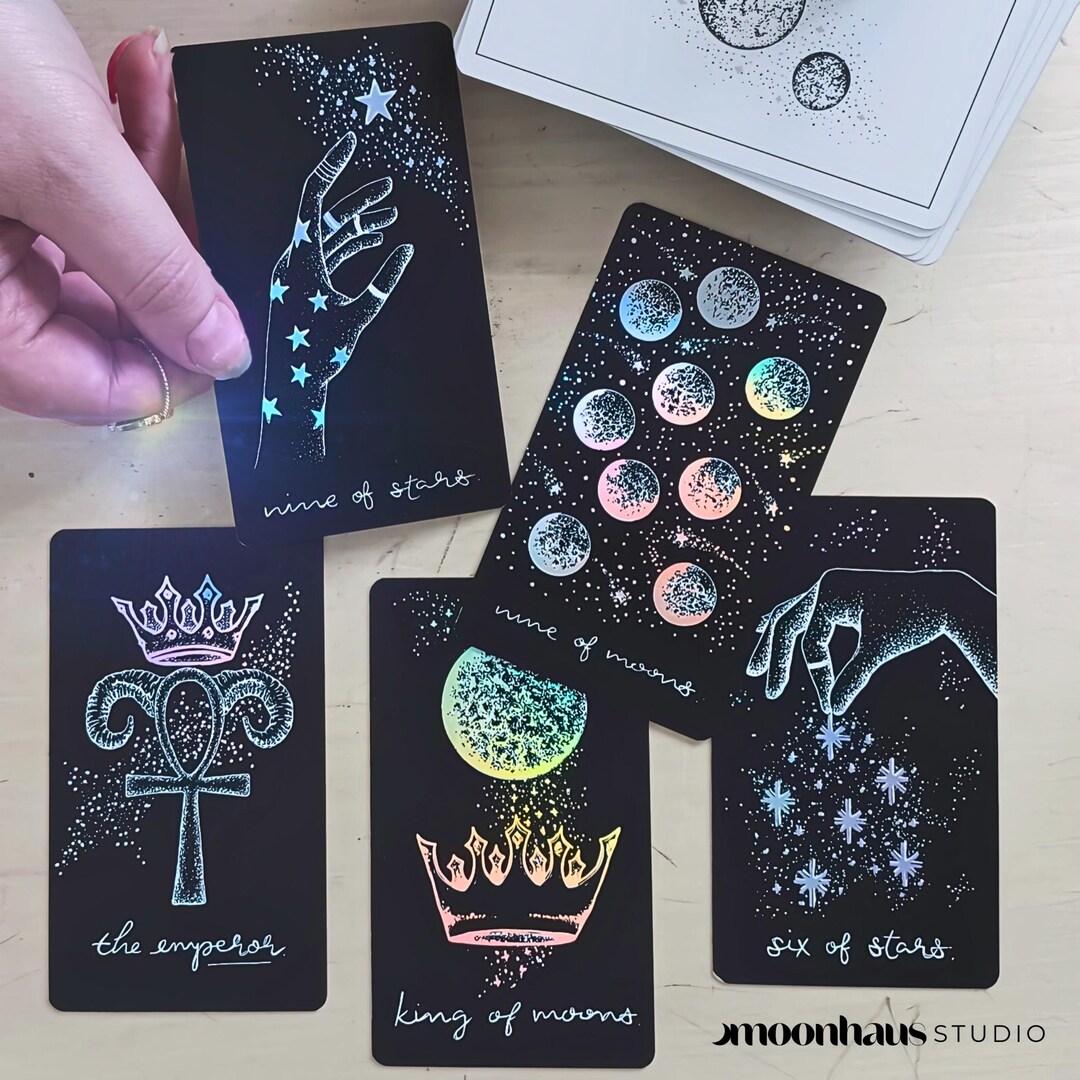 Unique Indie Tarot Deck: Black Tarot Cards Deck Cute & Pretty Decks ...