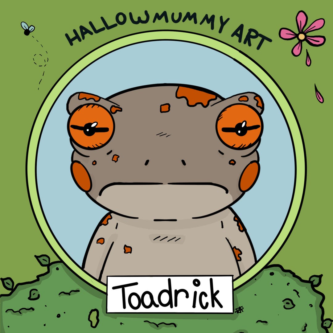 Toadrick the Toad Cozy Digital Coloring 9 Pages - Etsy
