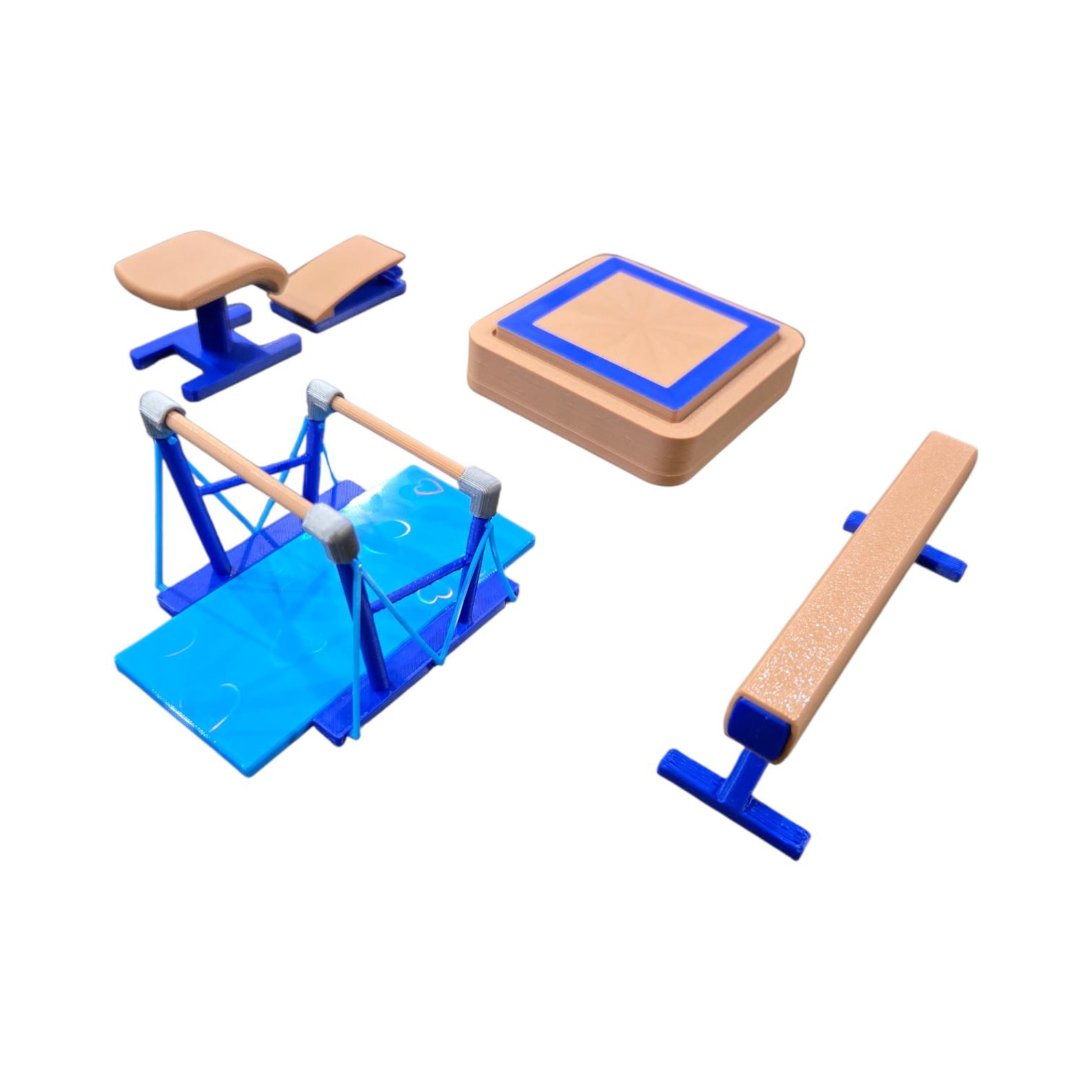 Mini Gymnastics World Miniature Vault Bars Beam Floor Springboard ...