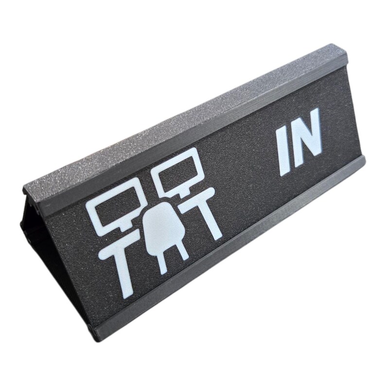 Personalized LED Desk Sign: Three-sided in Out Office Indicator ...