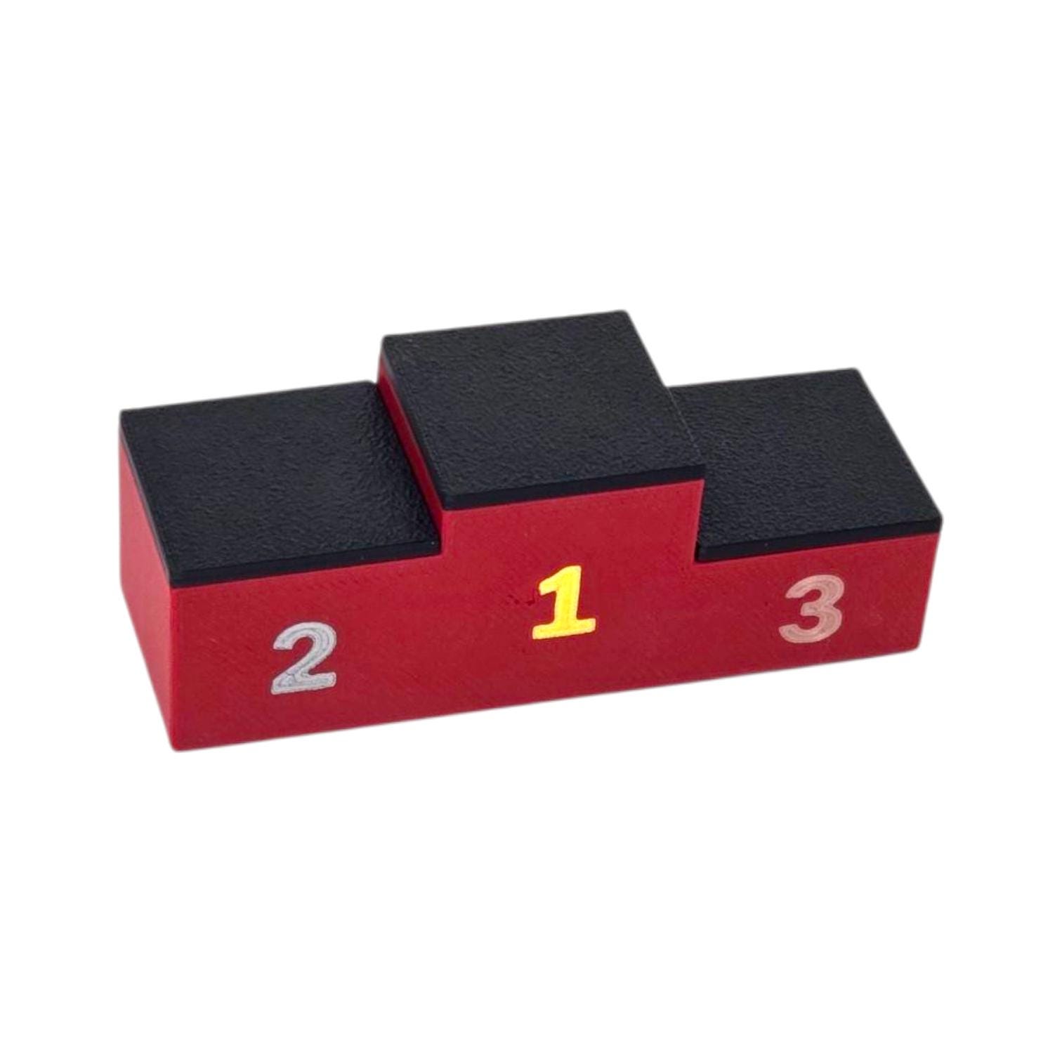 Mini Gymnastics Podium Cute Miniature Sports Award Podium Red Black Top ...