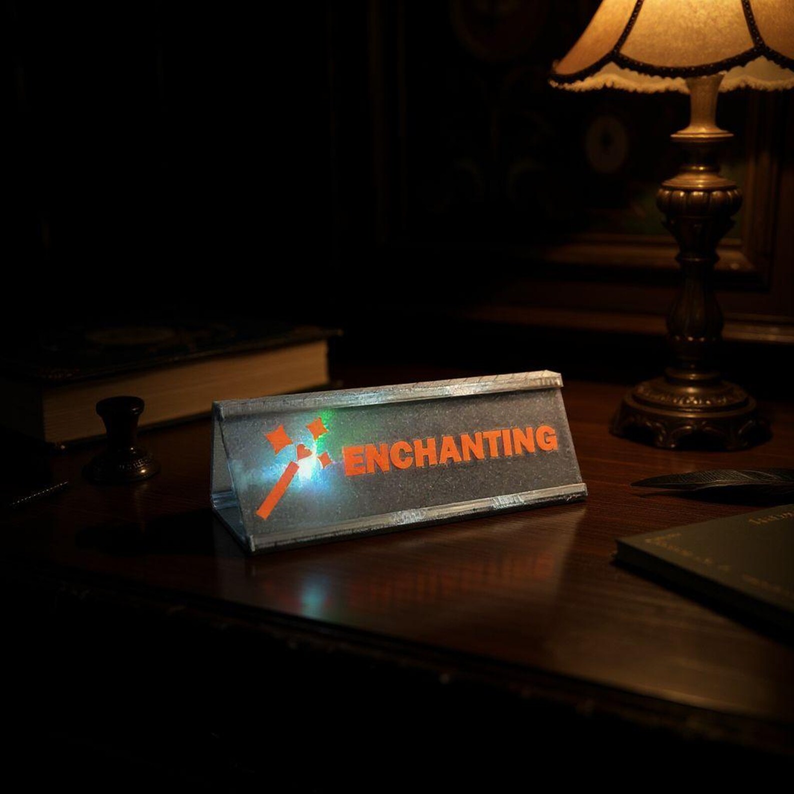 Personalized LED Desk Sign: Three-sided in Out Office Indicator ...