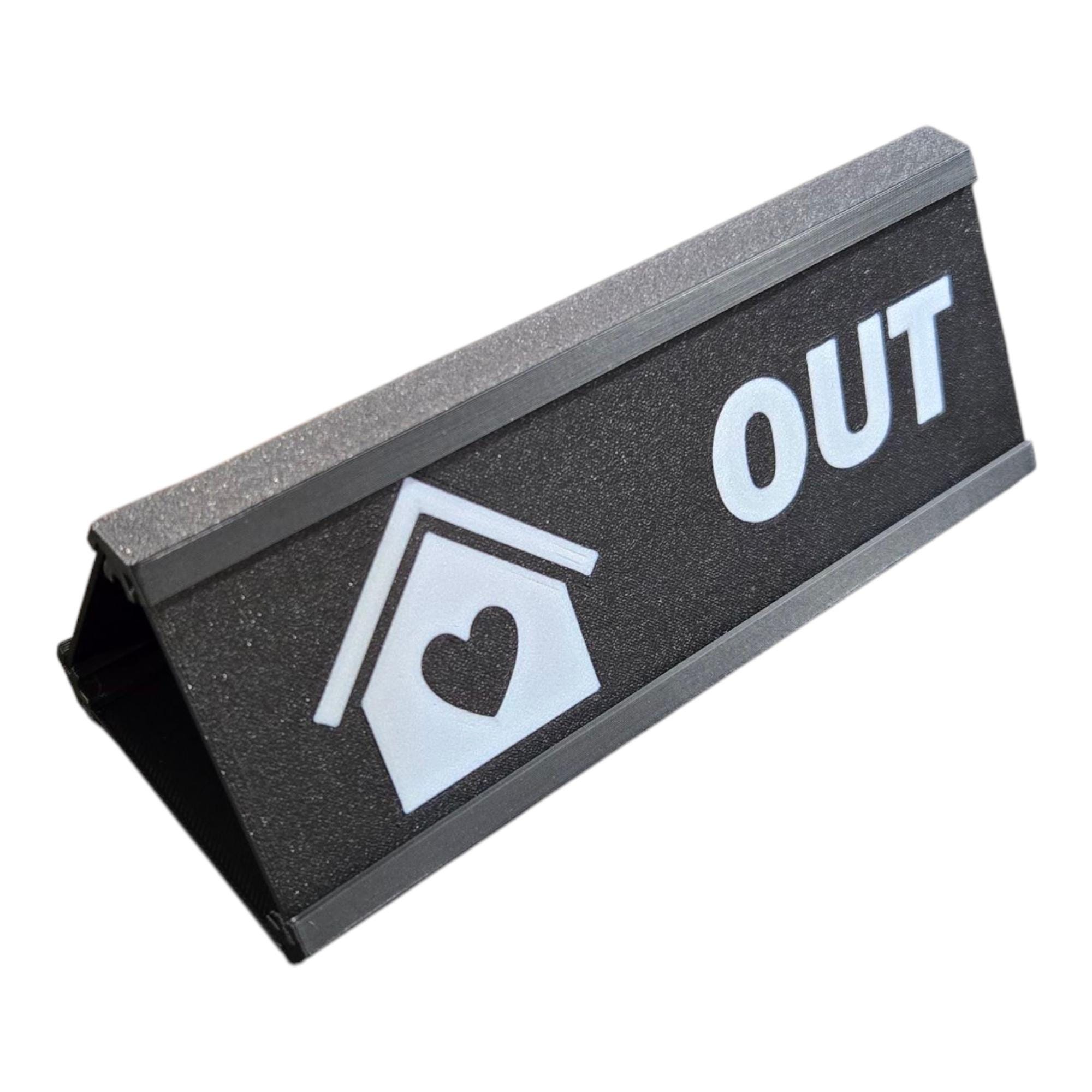 Personalized LED Desk Sign: Three-sided in Out Office Indicator ...