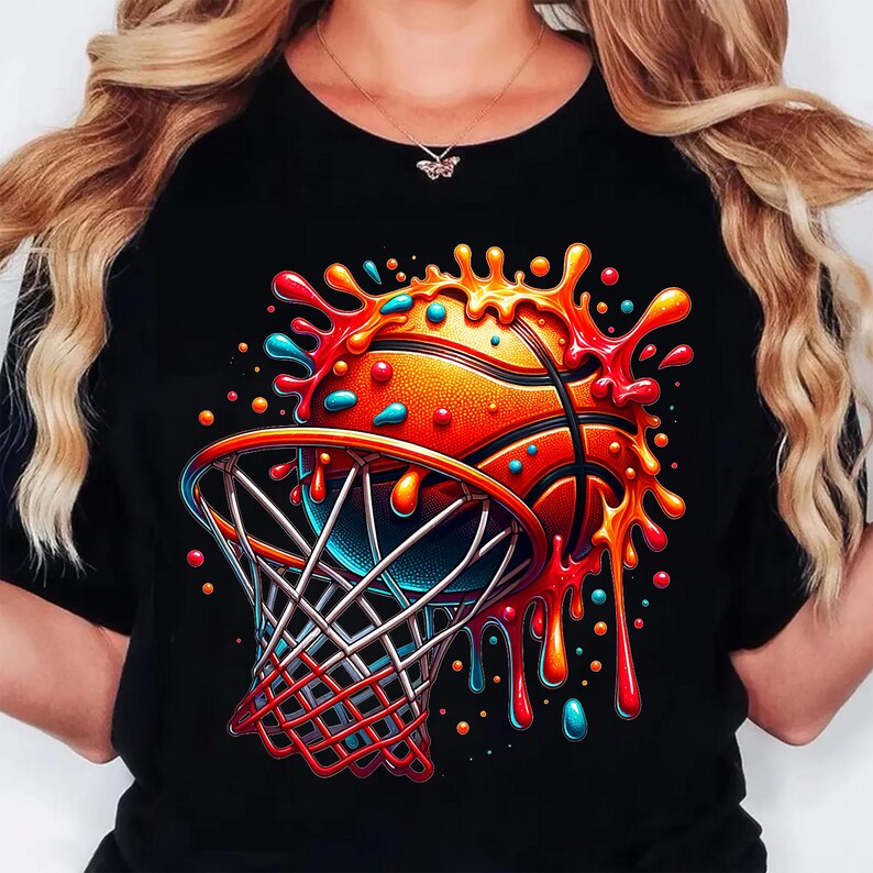 Basketball Drip PNG Bundle, Neon Drip Basketball Png, Basketball ...