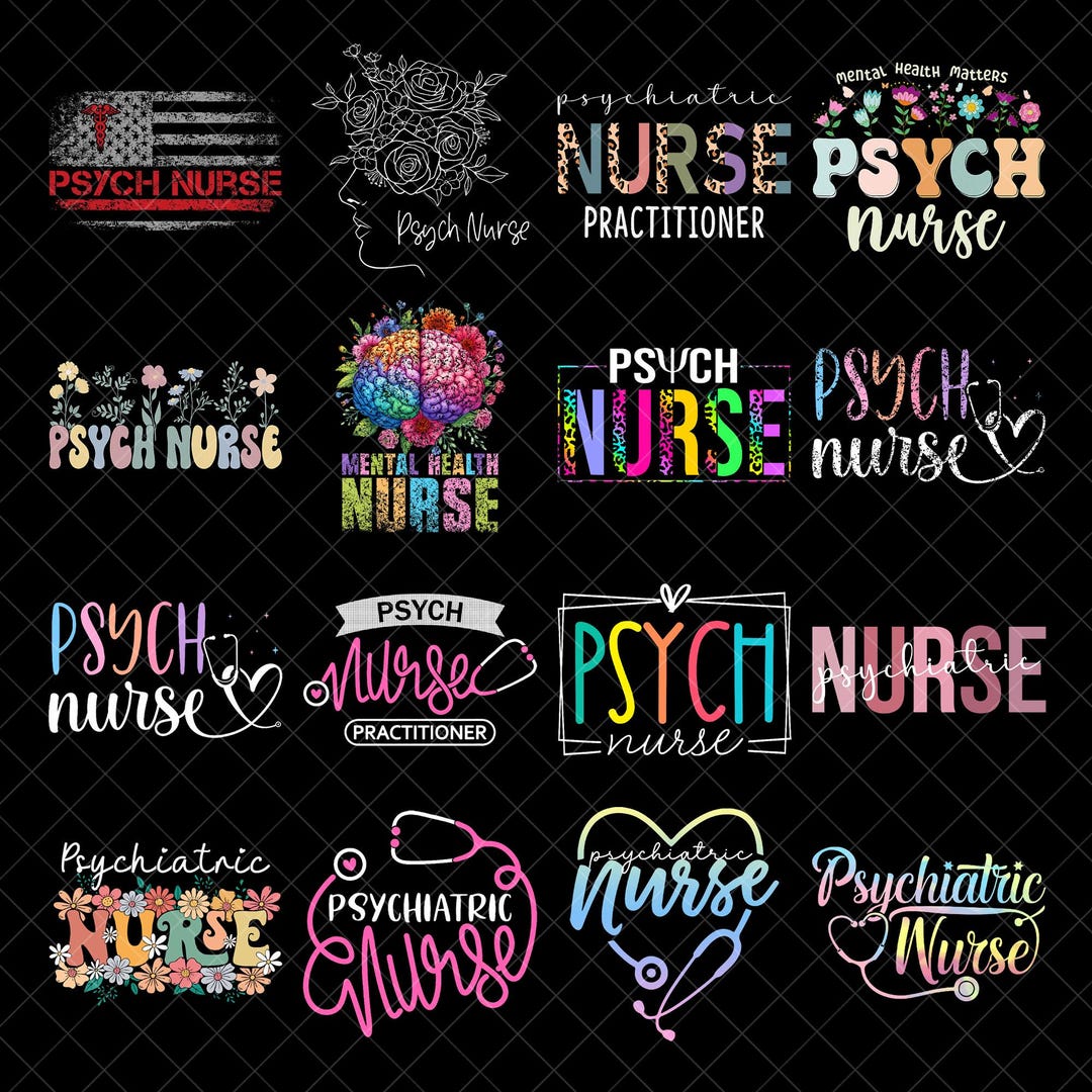 Psych Nurse PNG Bundle | Mental Health & Psychiatric Nurse Digital ...