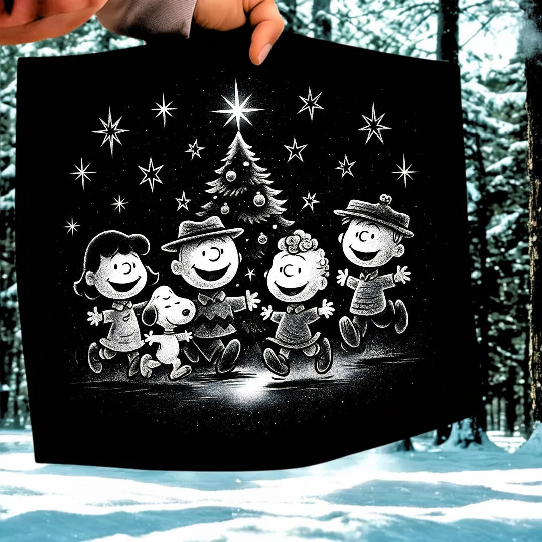 Snoop Christmas Dancing PNG, Peanuts Kids Around Tree Holiday Png, Cute ...