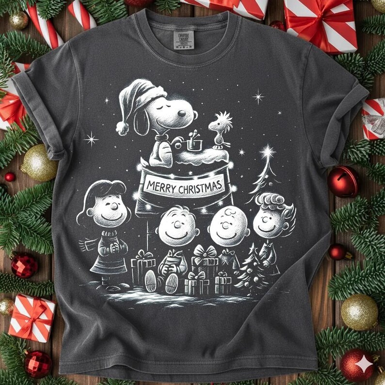 Snoop Christmas PNG Bundle, Peanuts Black White Christmas PNG, Cute ...