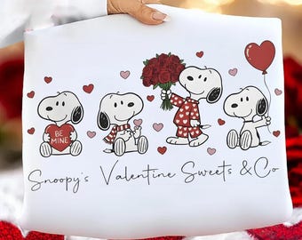 Snoop Valentine Love PNG, Peanuts Friends Holding Love Letters With ...