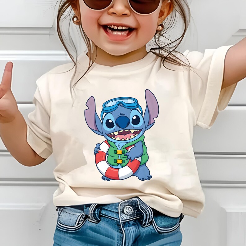 Stitch Clipart PNG Bundle, Cute Cartoon Blue Alien Characters, Love ...