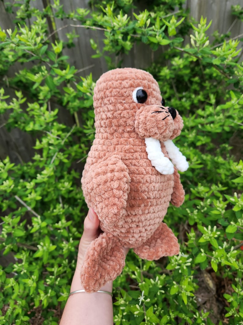 Wally the Walrus Crochet Pattern - Plush - Amigurumi - Sea Life - Etsy