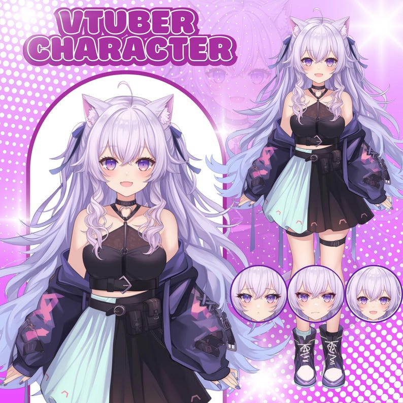 Custom Vtuber Live2d Model, Vtuber Model, Vtuber Commision, Vtuber ...