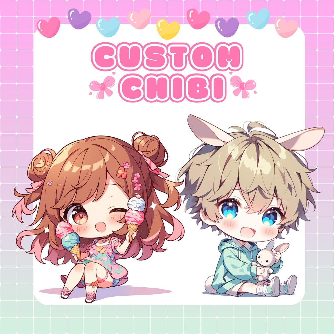Custom Chibi, Chibi Character, Chibi Commission, Chibi Couple, Chibi ...