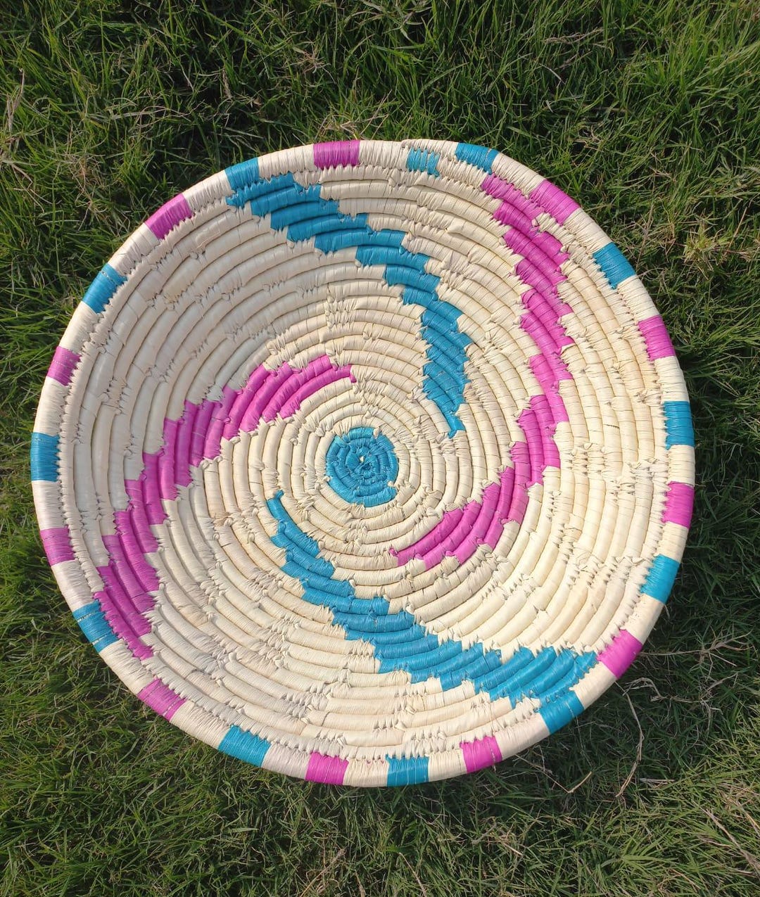 Handwoven Chabi Basket — Set of 5 | Boho Wicker Trays | Wall Decor ...