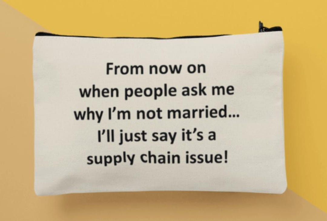 Funny Zipper Bag - Supply Chain Issue - Etsy