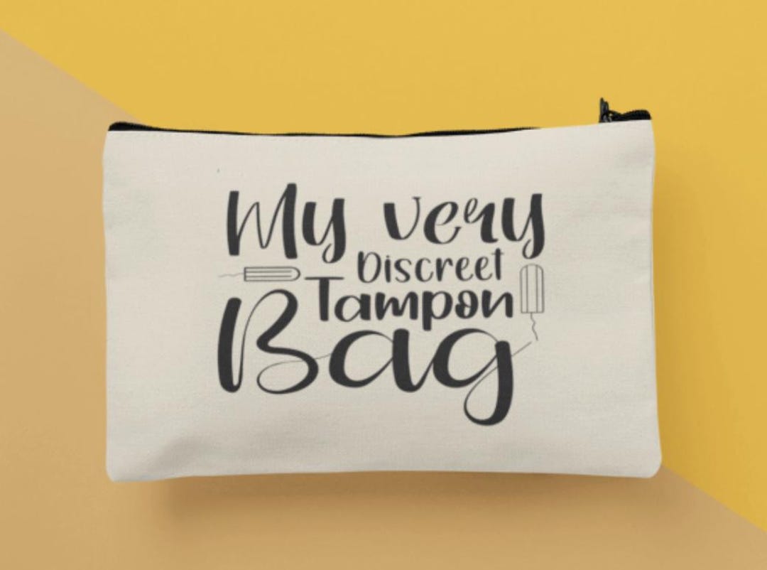 Funny Zipper Bag - My Very Discreet Tampon Bag - Etsy