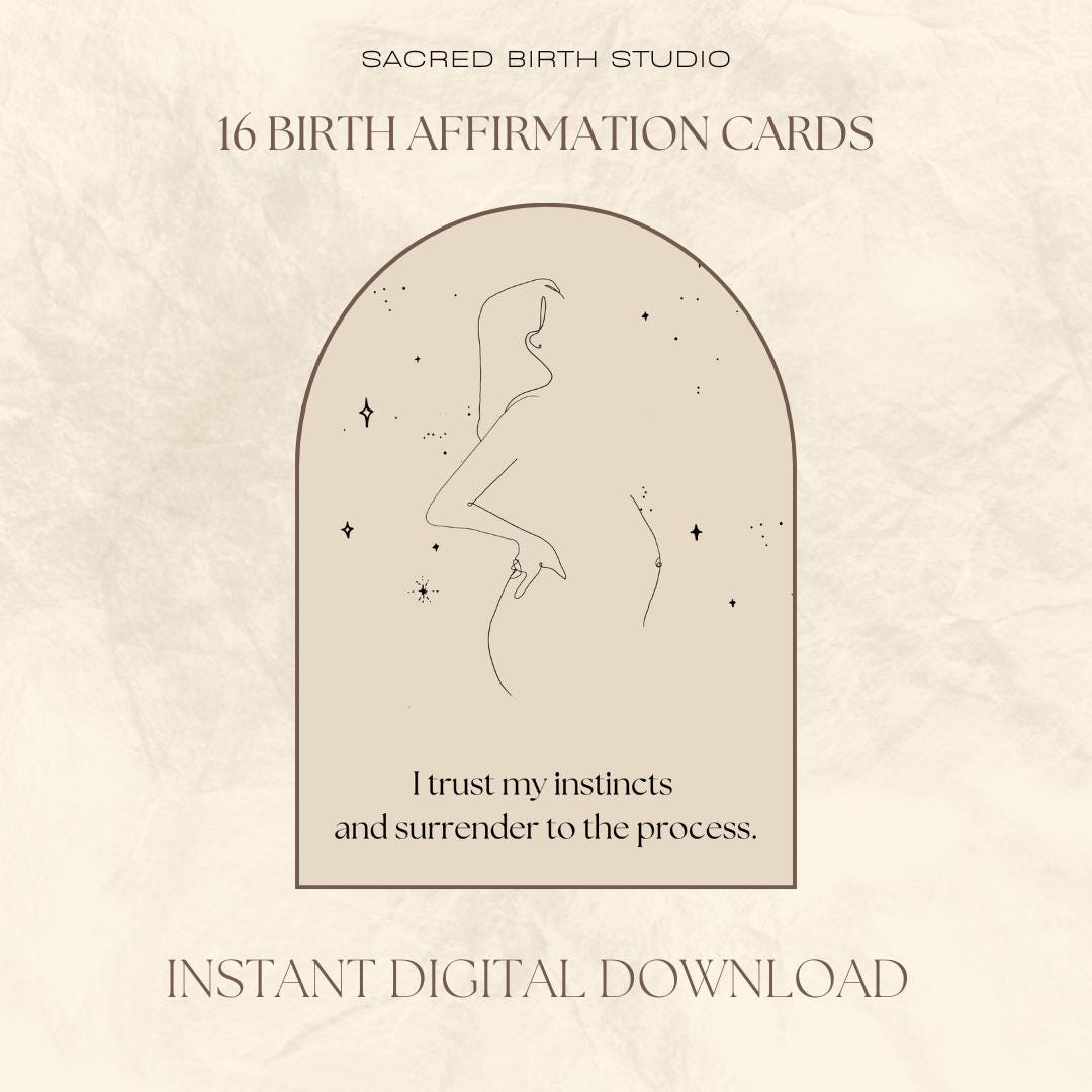 Affirmation Cards for Labour Birth Delivery | Pregnancy and Birthing ...