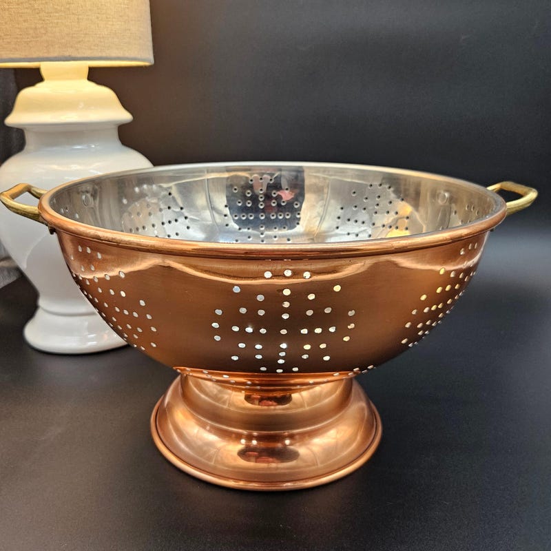 Copper Colander - Etsy