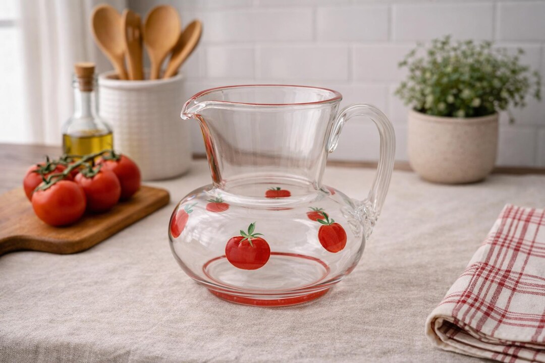 Vintage Aramis Ring Tomato Juice Pitcher Made by the Dunbar Glass ...