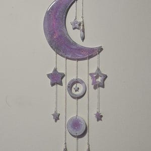Dreamy Hanging Moon Sculpture - Purple - Etsy