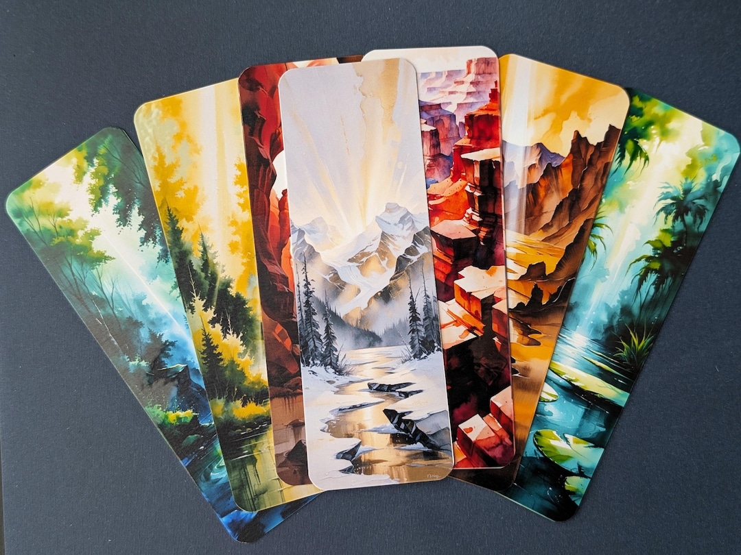 National Park Bookmarks: Scenic Watercolor Nature Book Lover Gift - Etsy