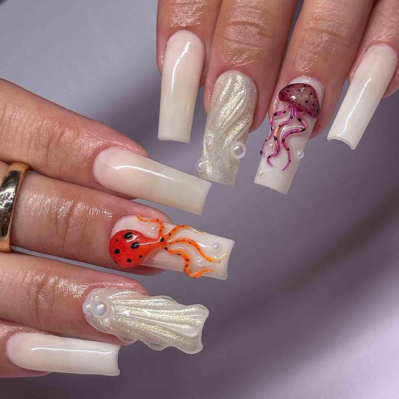 Octopus Nails - Etsy