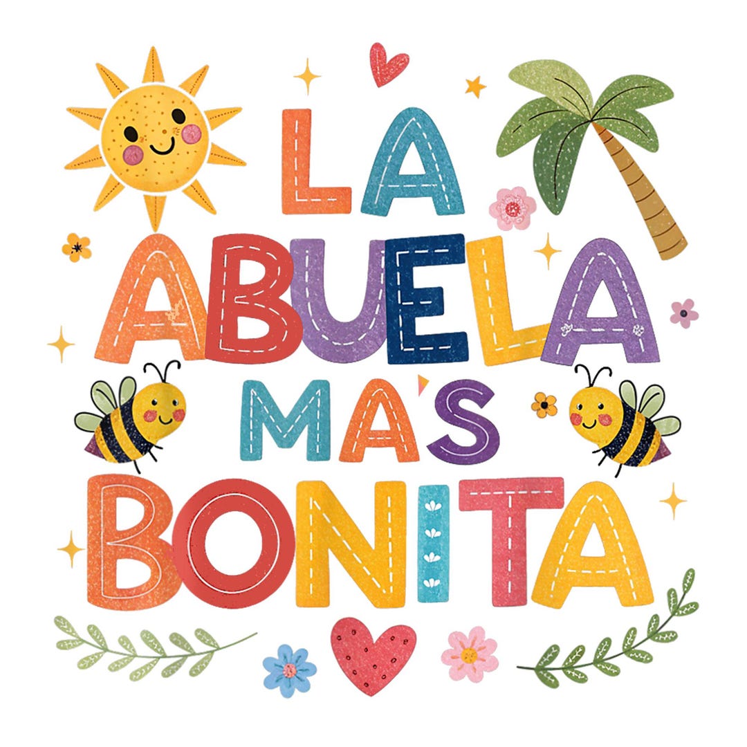 Spanish La Abuela Mas Bonita Mothers Day Grandma Grandmother Digital ...
