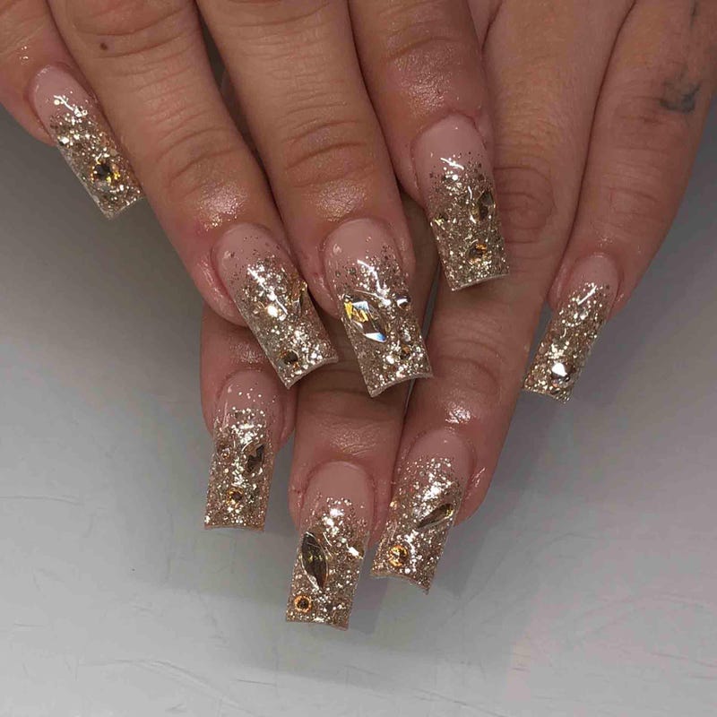 Bling Nails Medium Length - Etsy