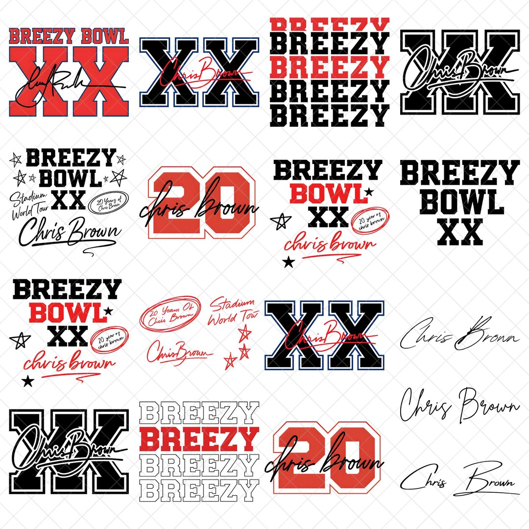 Chris Brown Breezy Bowl XX Tour Svg Png,chris Brown T-shirt Design ...