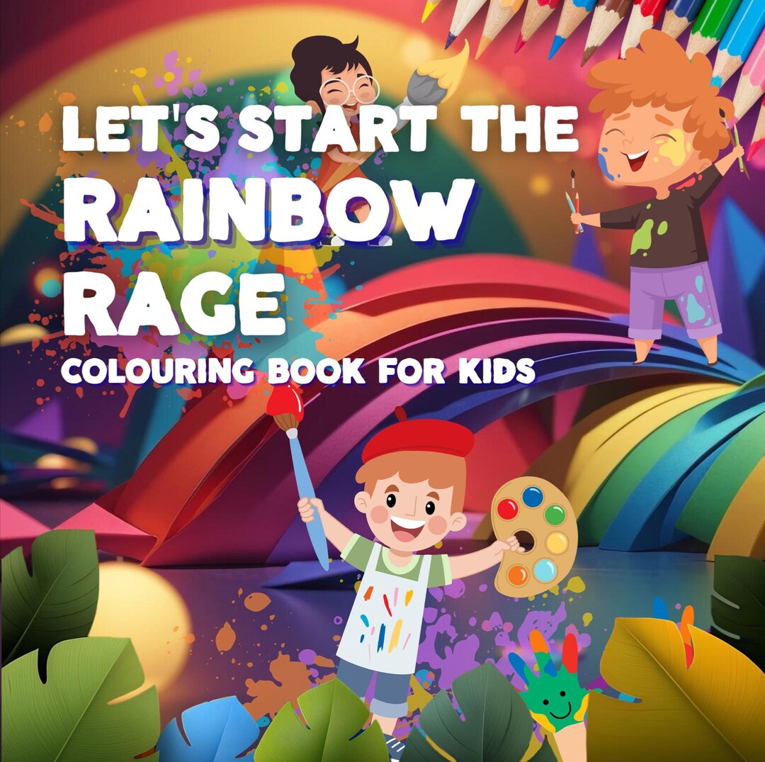Lets Starts the Rainbow Rage: Coloring Book for Kids - Etsy