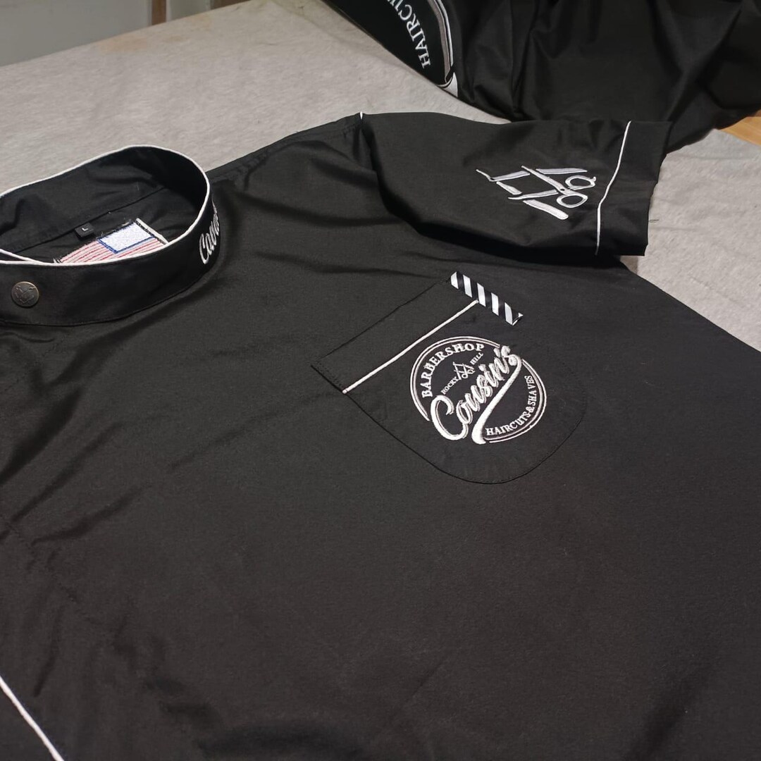 Custom Barber Jacket, Personalized Barber Jacket, Old School Barber ...